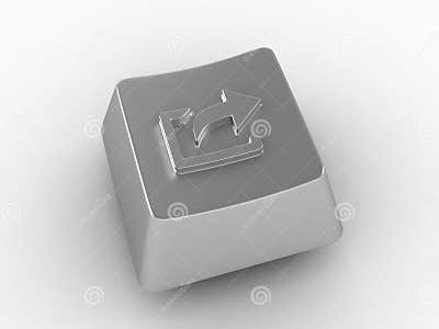 Keyboard Key with Arrow Sign. Stock Image - Image of reflection, gray ...