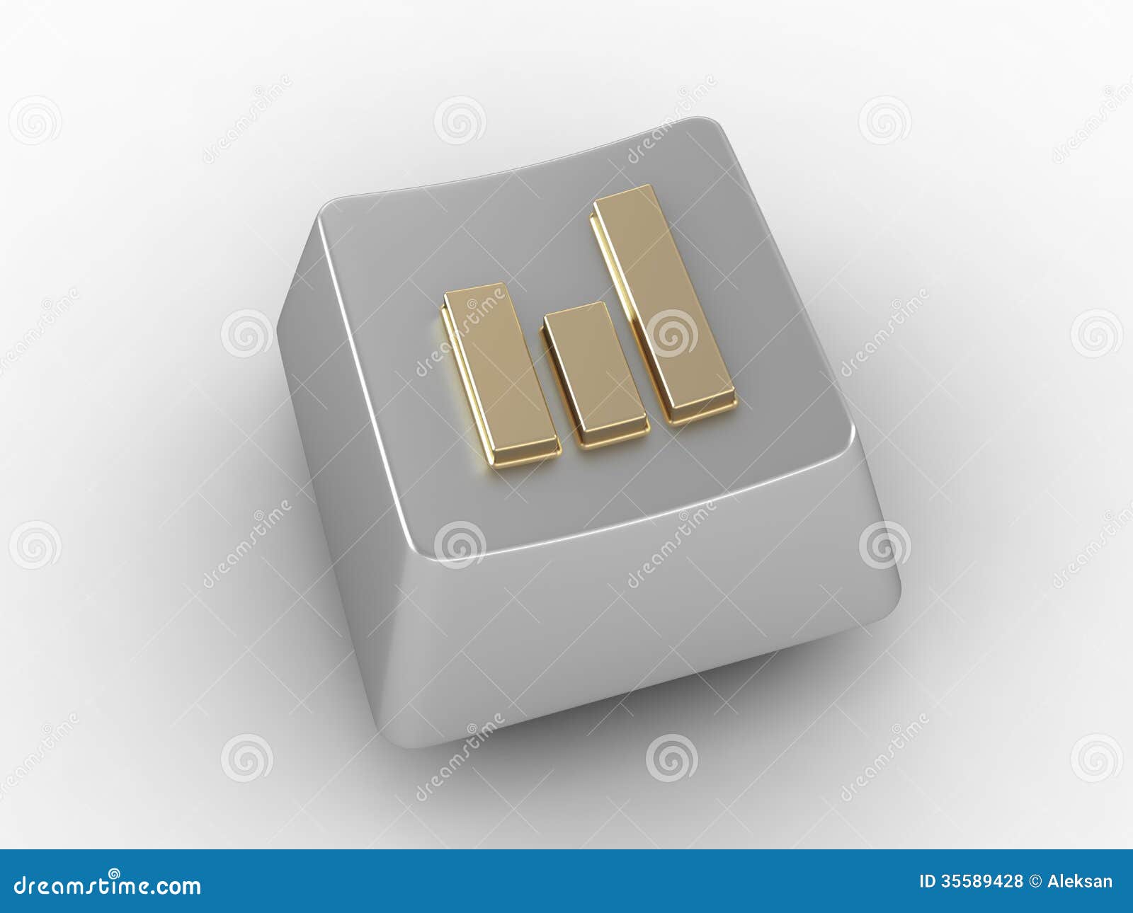 Keyboard Key with Bars Sign. Stock Illustration - Illustration of ...