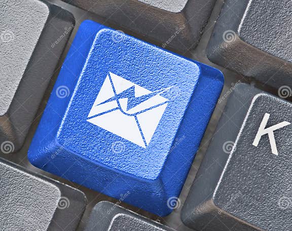 Keyboard with Key with E-mail Symbol Stock Photo - Image of sending ...