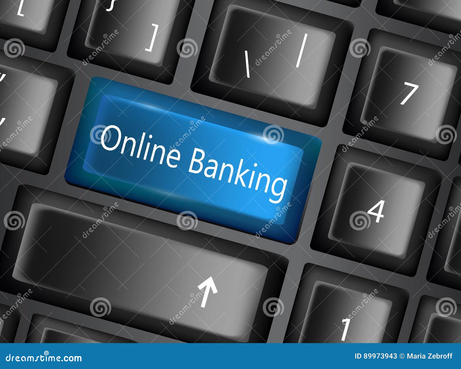 Keyboard Key with Enter Button Banking Stock Vector - Illustration of ...