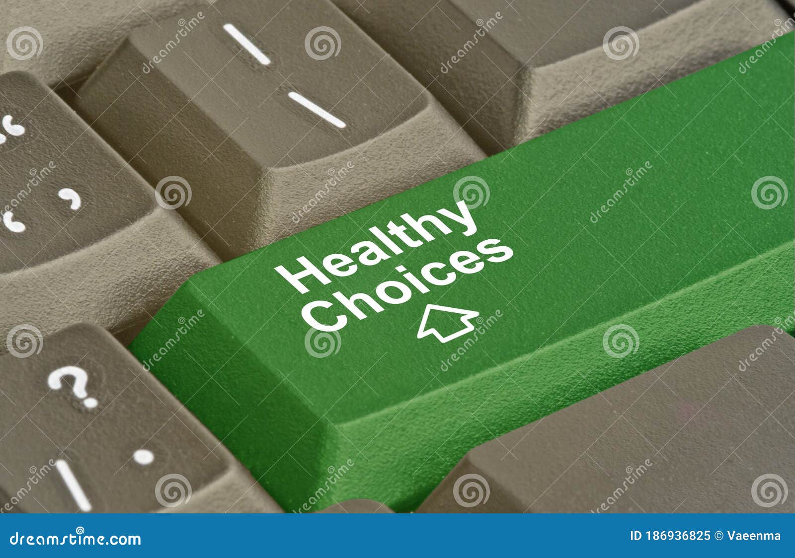 Key for healthy choices stock image. Image of computer - 186936825