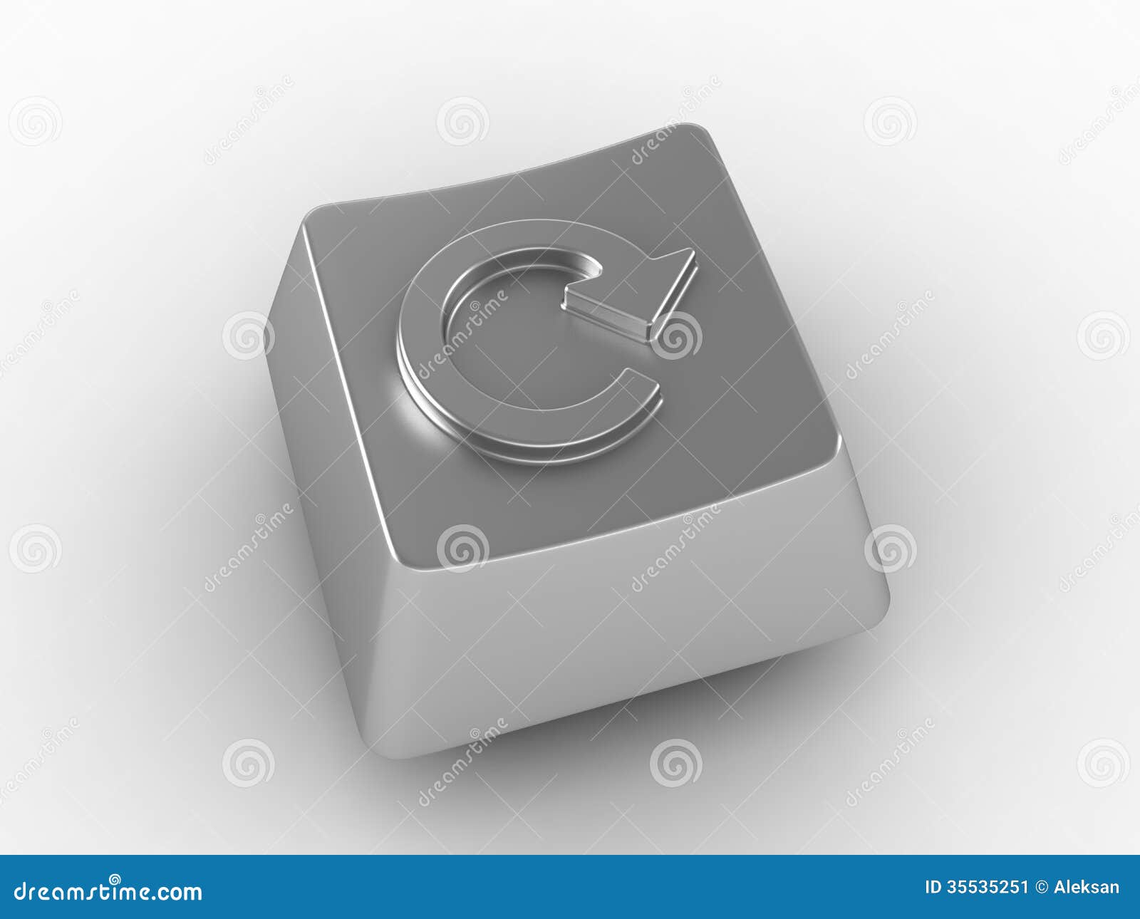 Keyboard Key with Loop Arrows Sign. Stock Illustration - Illustration ...