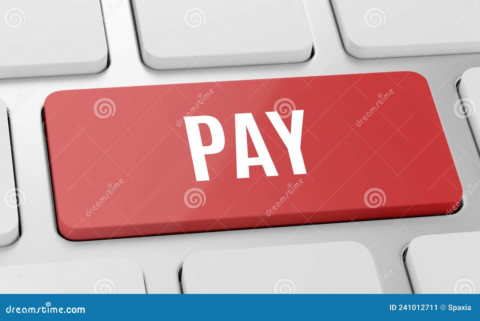 Keyboard Key with Pay Inscription Close Up Stock Illustration ...