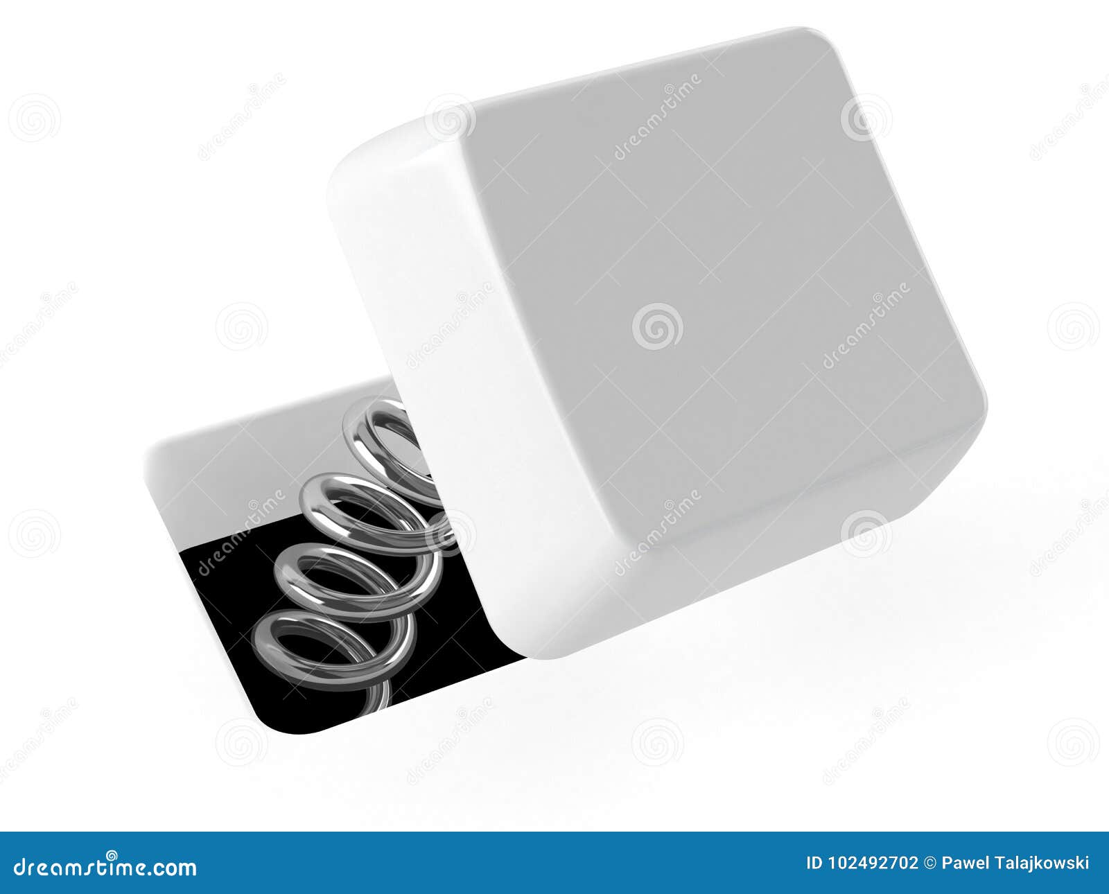 Keyboard key on spring stock illustration. Illustration of computer ...
