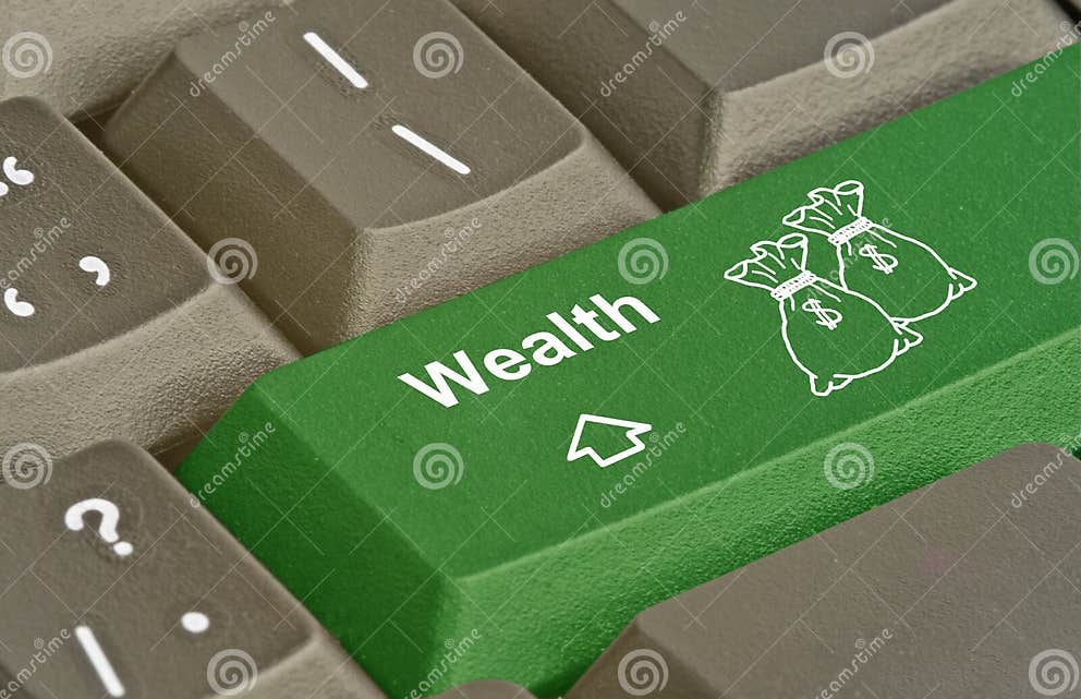 Key for wealth stock illustration. Illustration of keyboard - 182625843