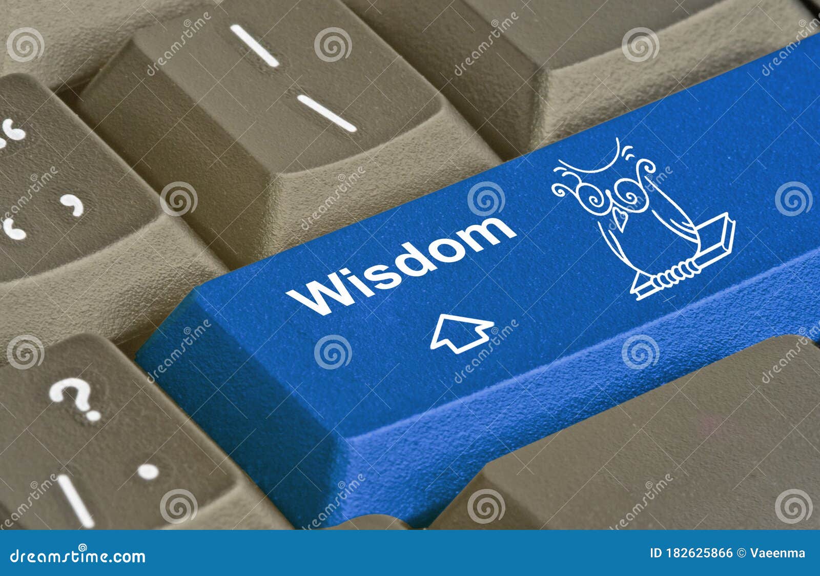 Key for wisdom stock photo. Image of keyboard, closeup - 182625866
