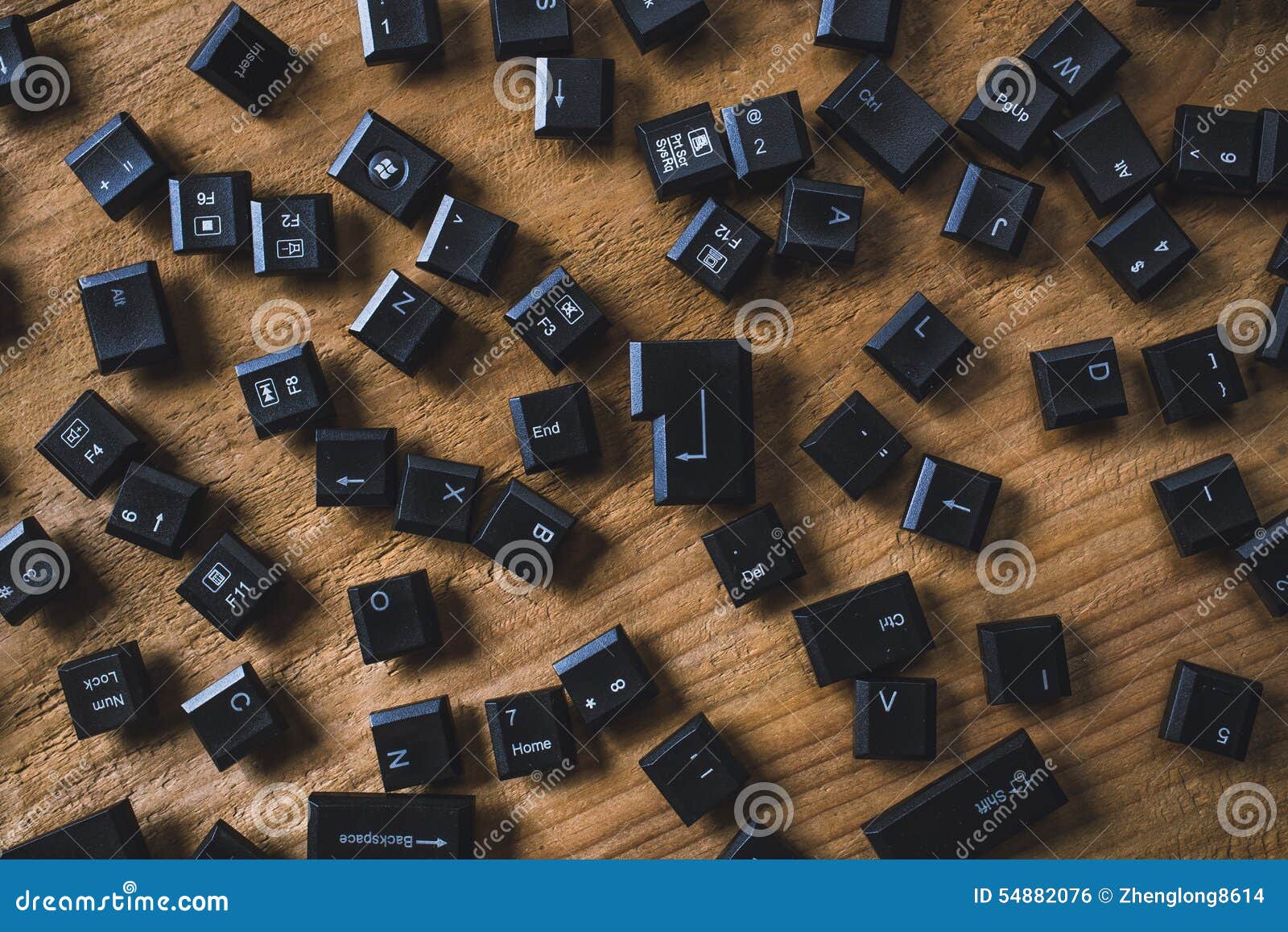 Keyboard keys stock photo. Image of scattered, keyboard - 54882076
