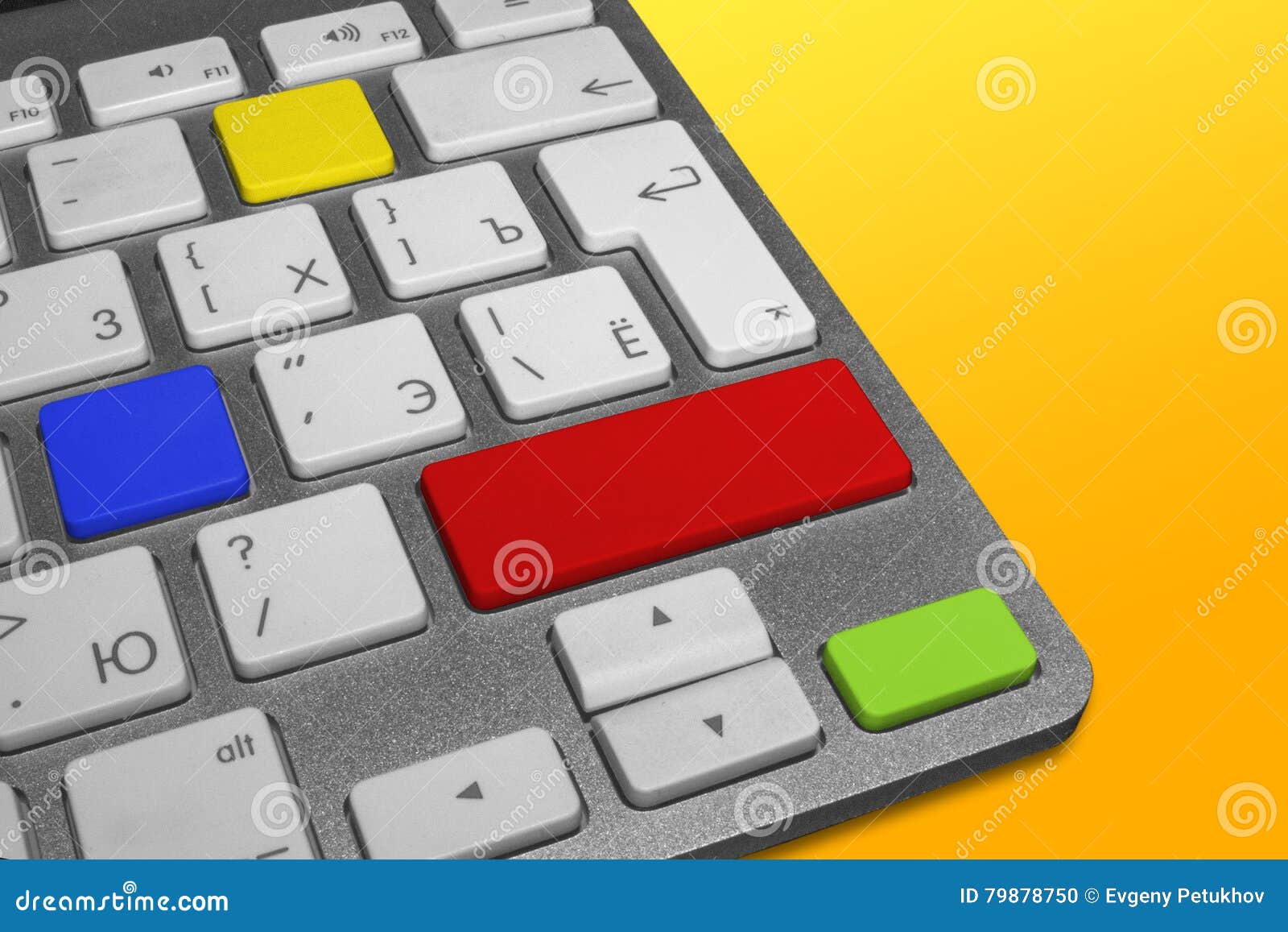 Keyboard with Keys of Different Colors Stock Photo - Image of keys ...
