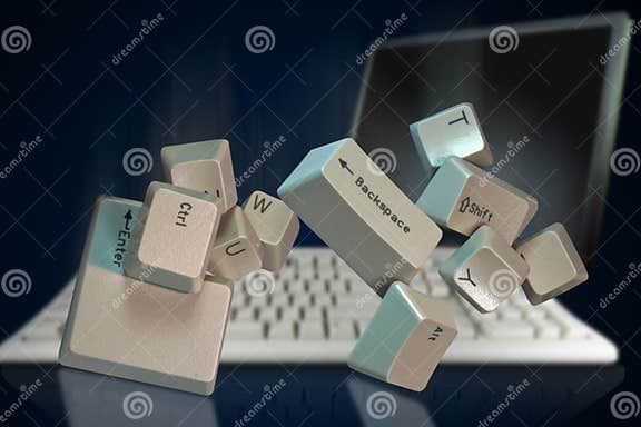 Keyboard Keys falling stock image. Image of form, communication - 3921861