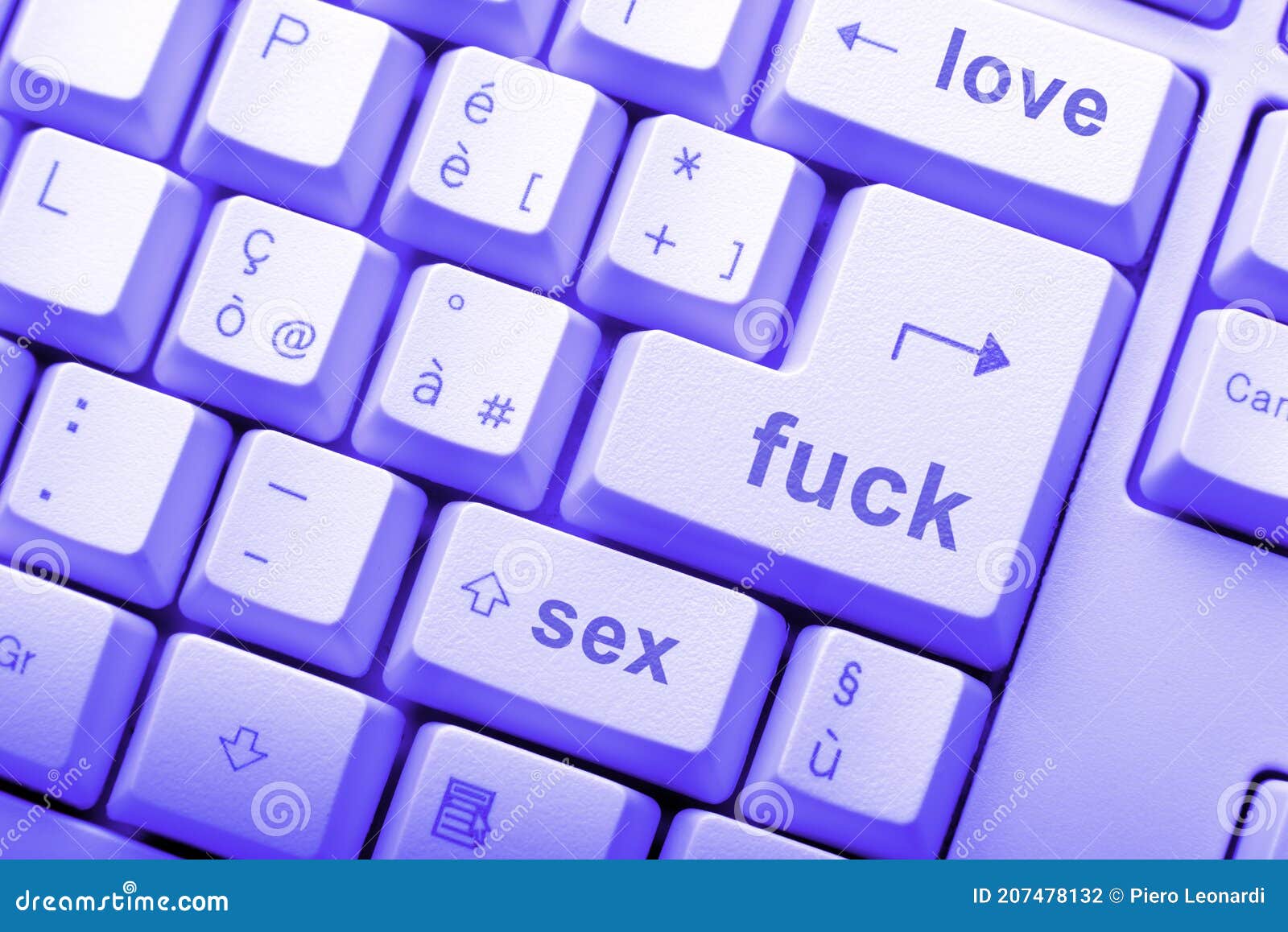 Keyboard With Keys Indicating Sex Love And To Make Fun Of The Relationship Between Man And