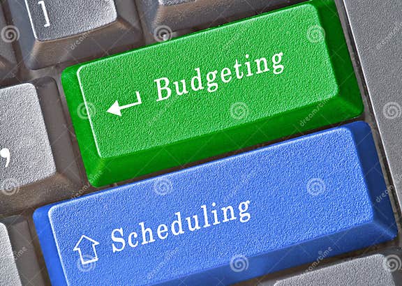 Keys for Schedule and Budget Stock Image - Image of close, business ...