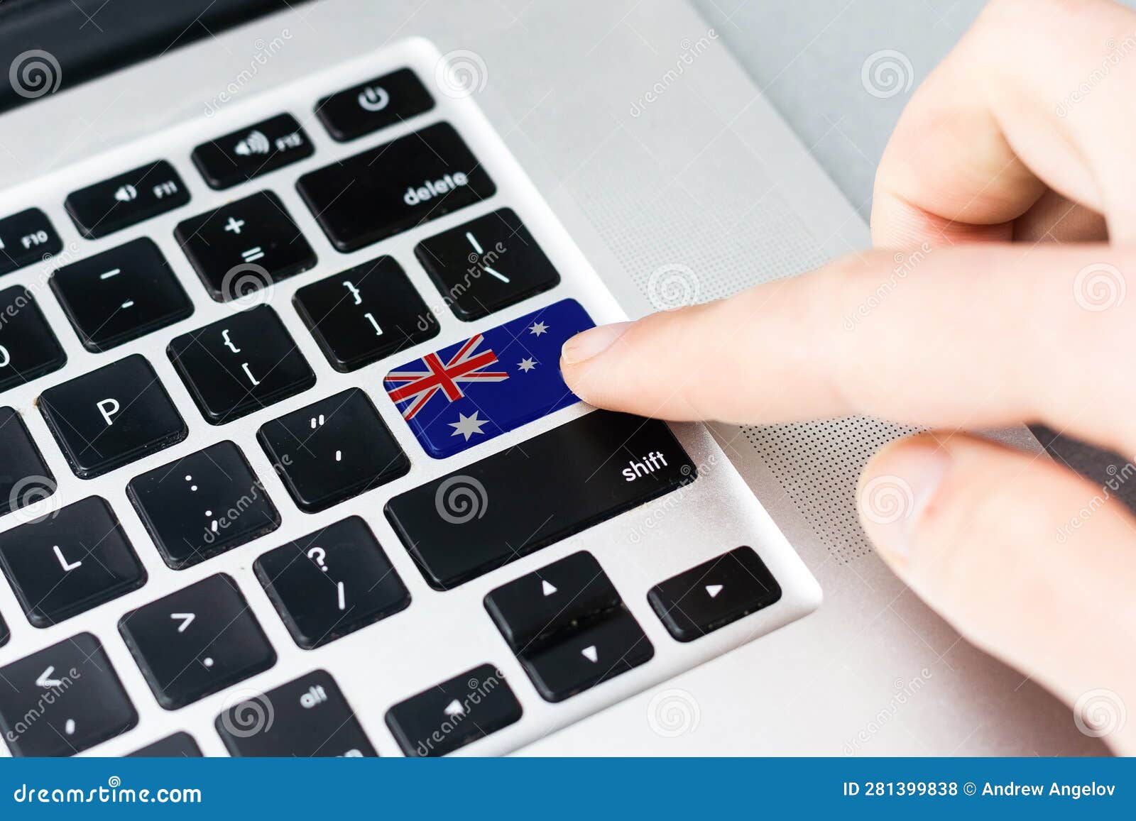A Keyboard with a Labeled Button - Flag of Australia Stock Photo ...