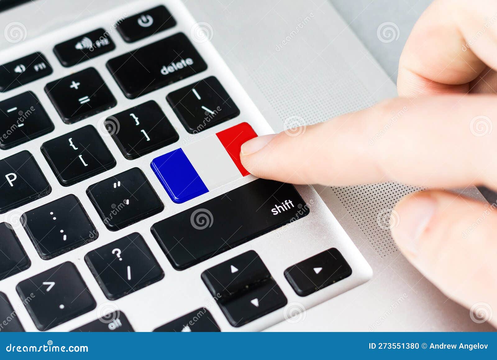 A Keyboard with a Labeled Button - Flag of France Stock Photo - Image ...