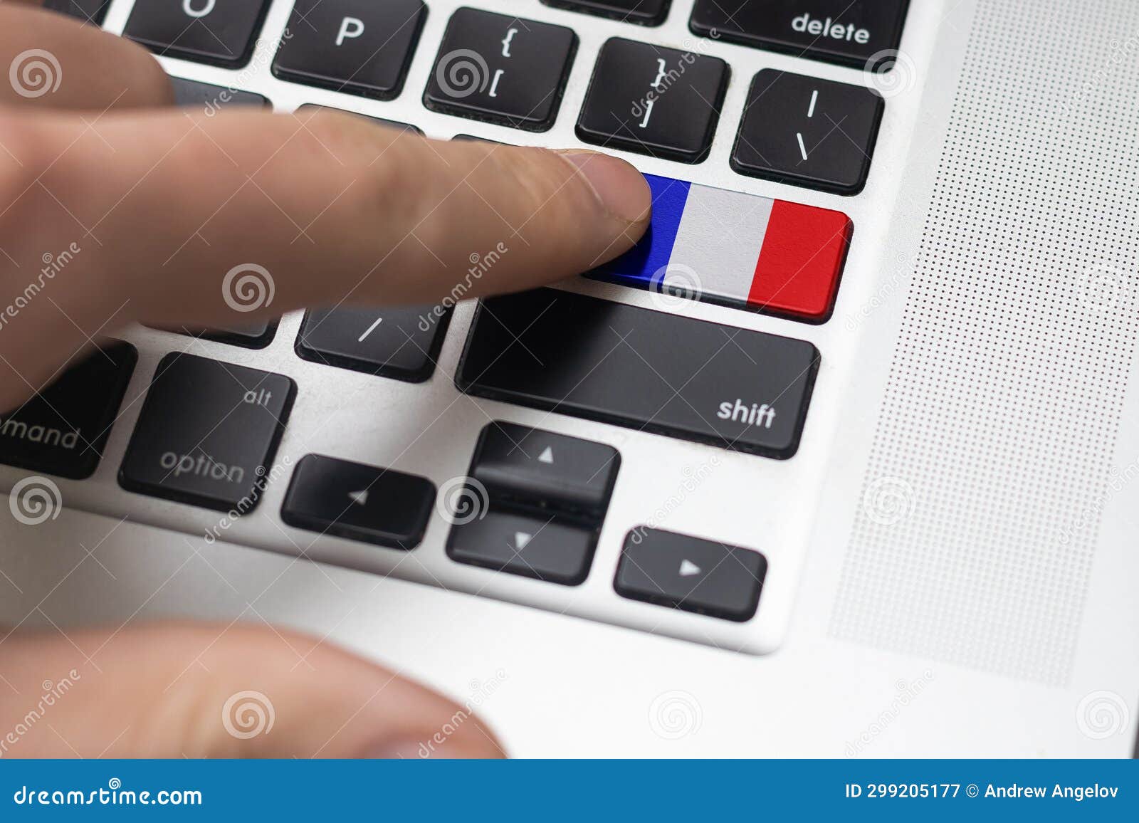 A Keyboard with a Labeled Button - Flag of France Stock Image - Image ...