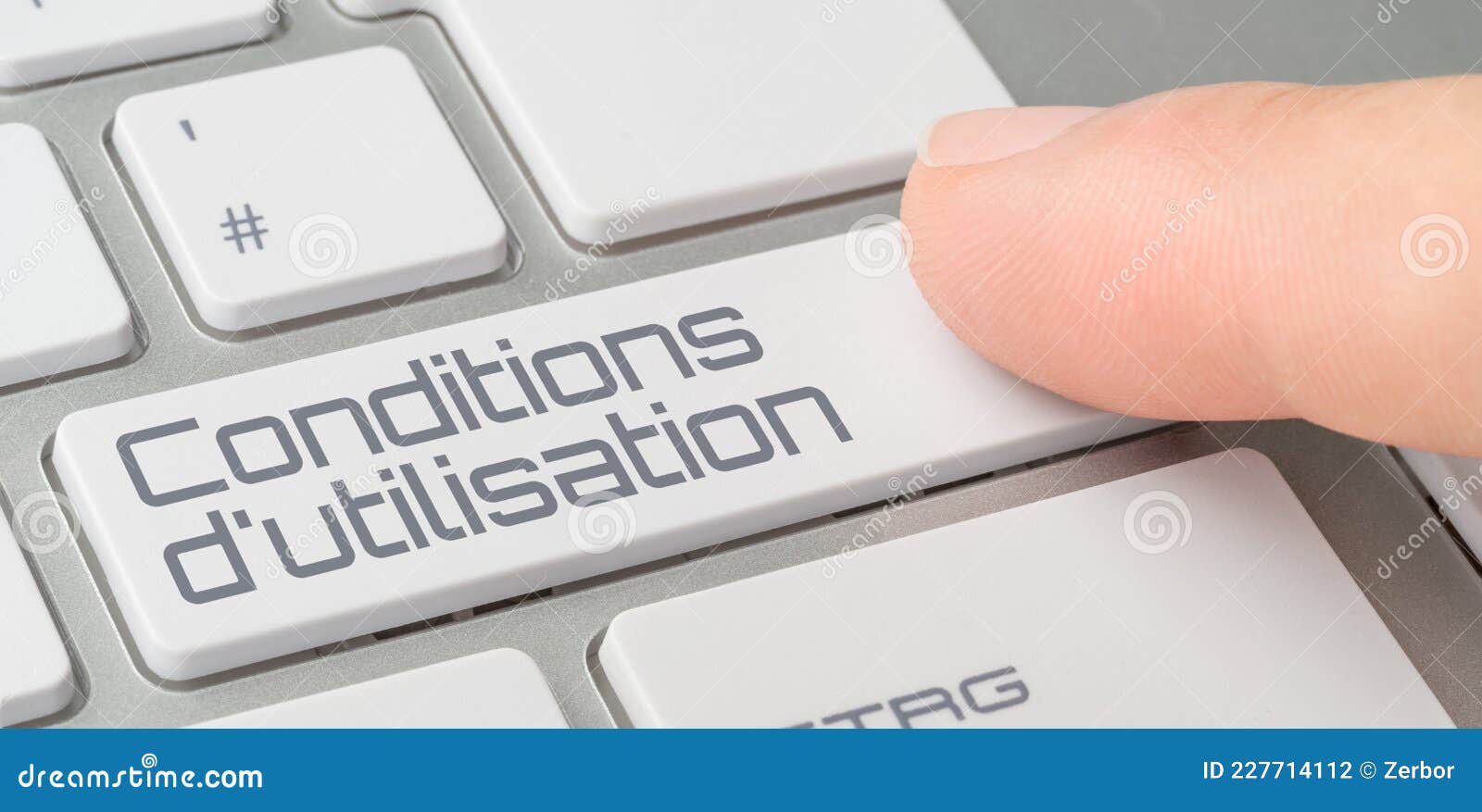 A Keyboard with a Labeled Button - Terms of Use in French - Conditions ...