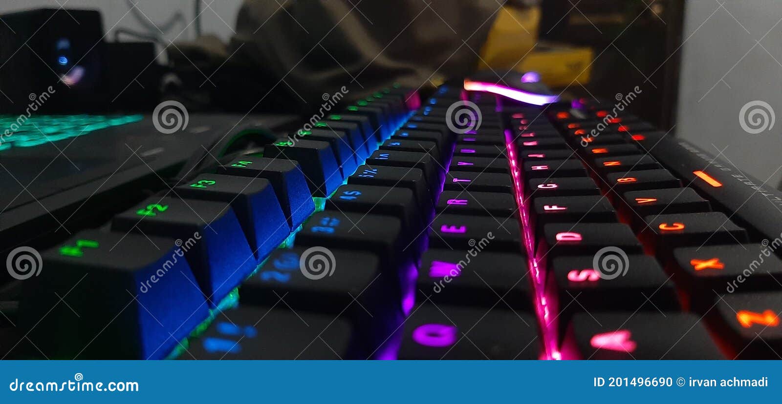 Keyboard Light Gaming Colour Multicolour Stock Photo - Image of ...