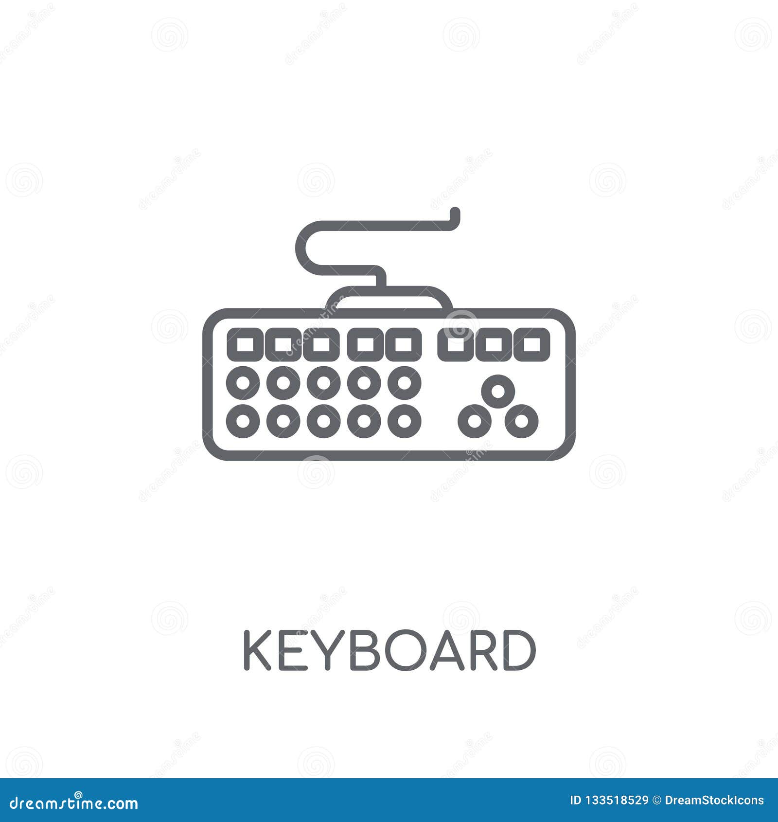 Keyboard Linear Icon. Modern Outline Keyboard Logo Concept on Wh Stock ...
