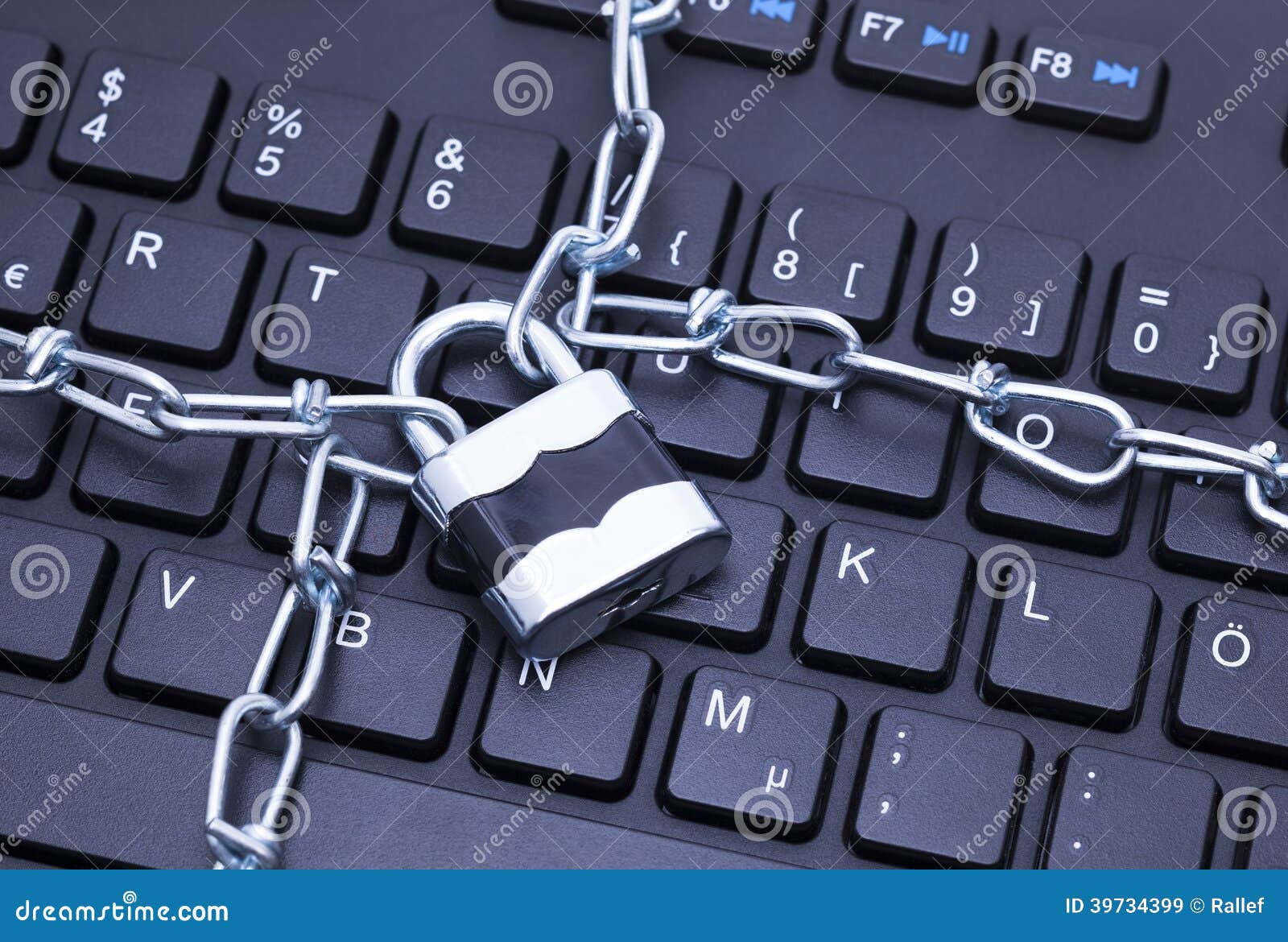 Keyboard lock chain stock image. Image of hacker, secrecy - 39734399