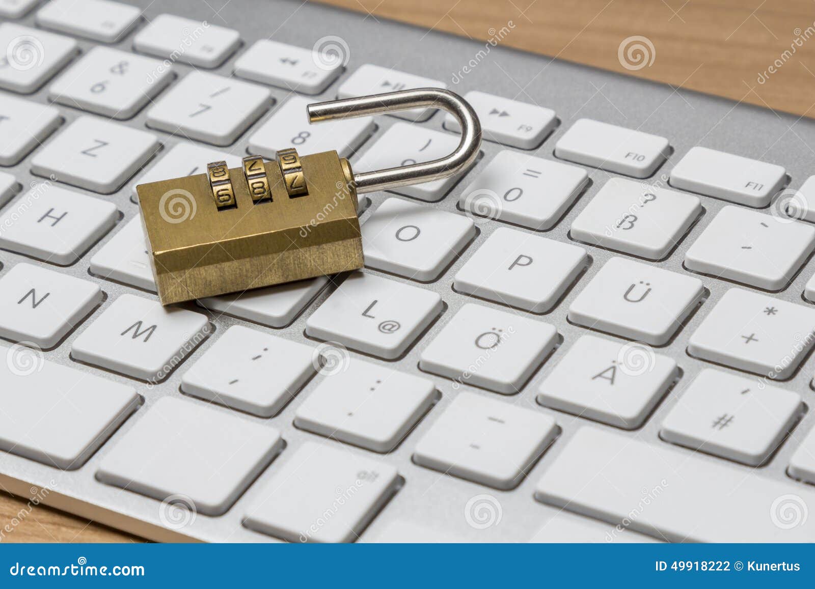 Keyboard with Lock stock photo. Image of security, privacy - 49918222