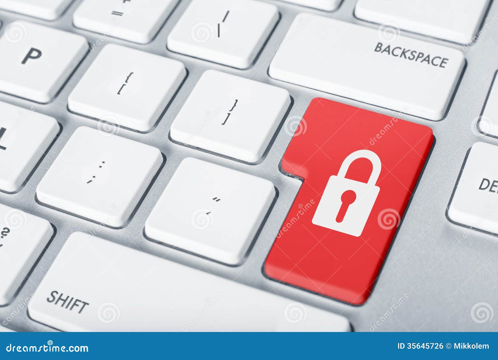Keyboard Lock Security Button Stock Photo - Image of enter, symbol ...