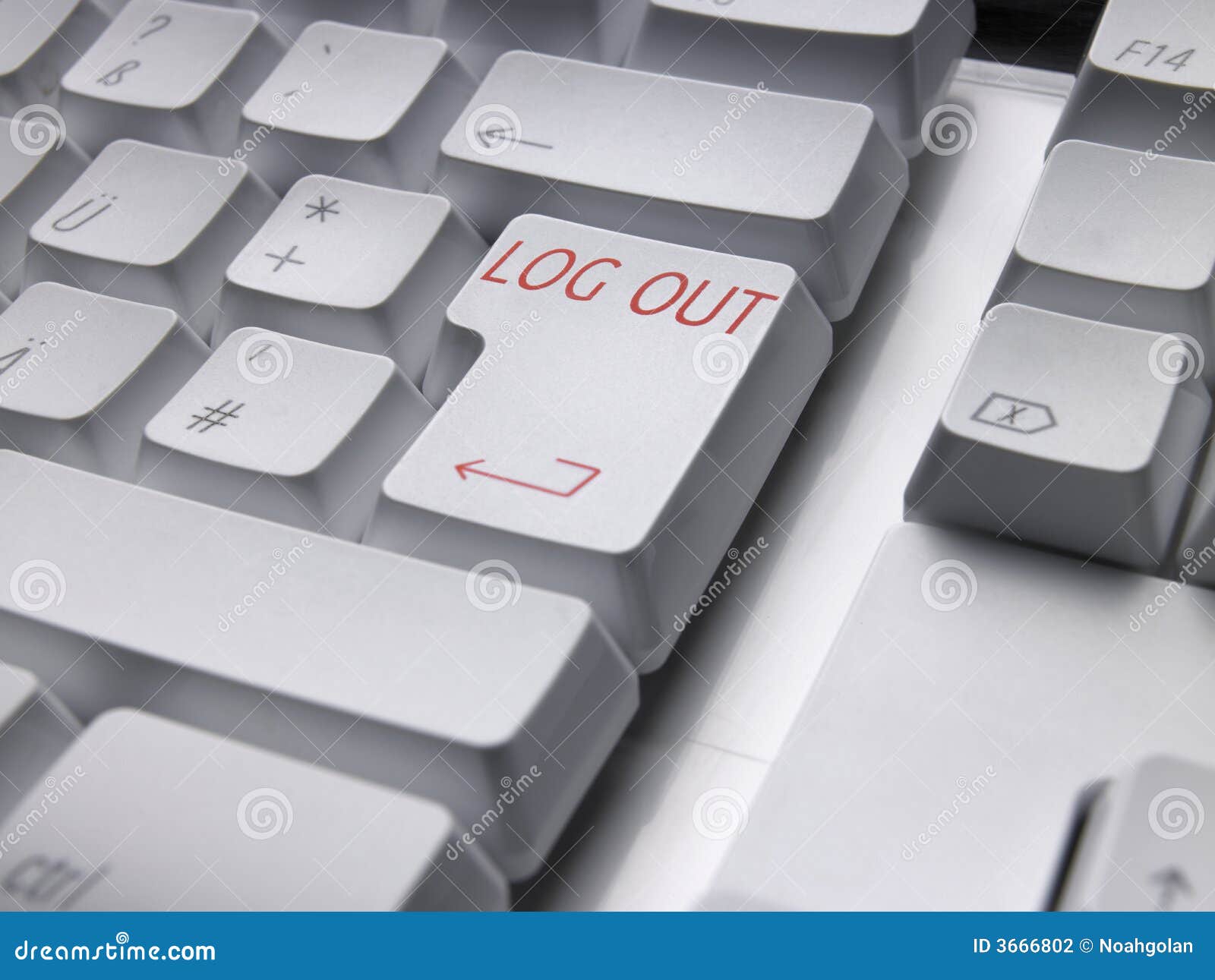 Keyboard LOG OUT stock photo. Image of help, trojan, system - 3666802