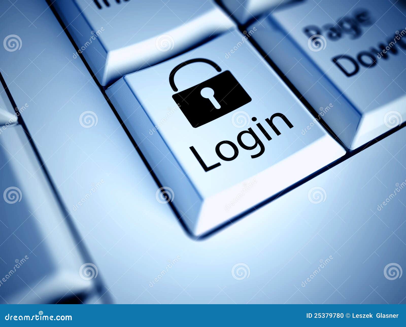 Keyboard and Login Button, Internet Concept Stock Illustration ...