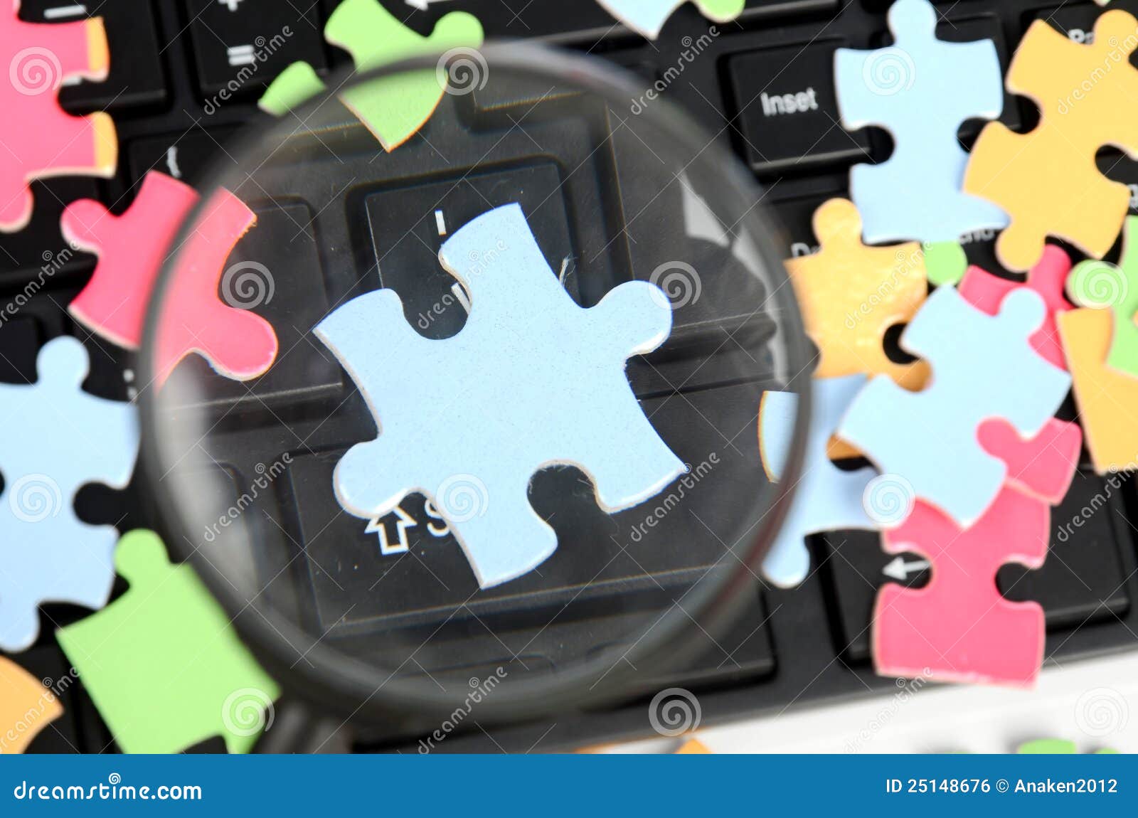 Keyboard Magnifier Puzzle Stock Photos - Free & Royalty-Free Stock ...