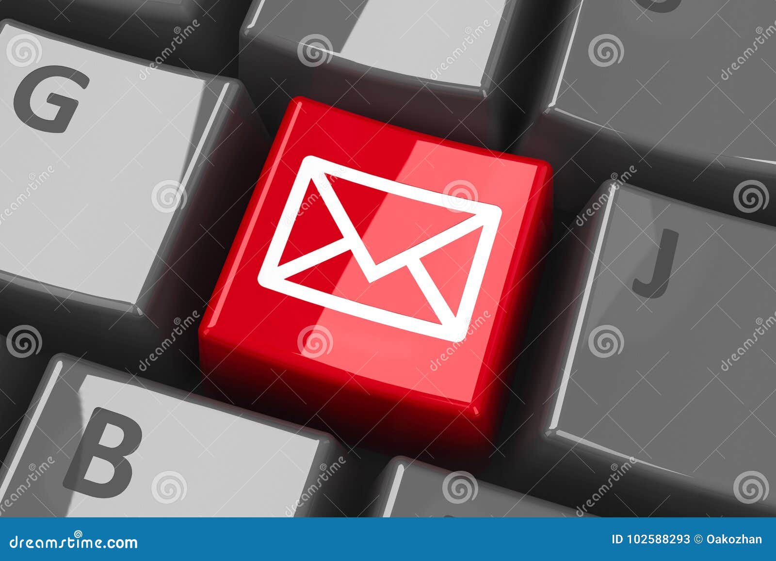 Keyboard mail key stock illustration. Illustration of network - 102588293