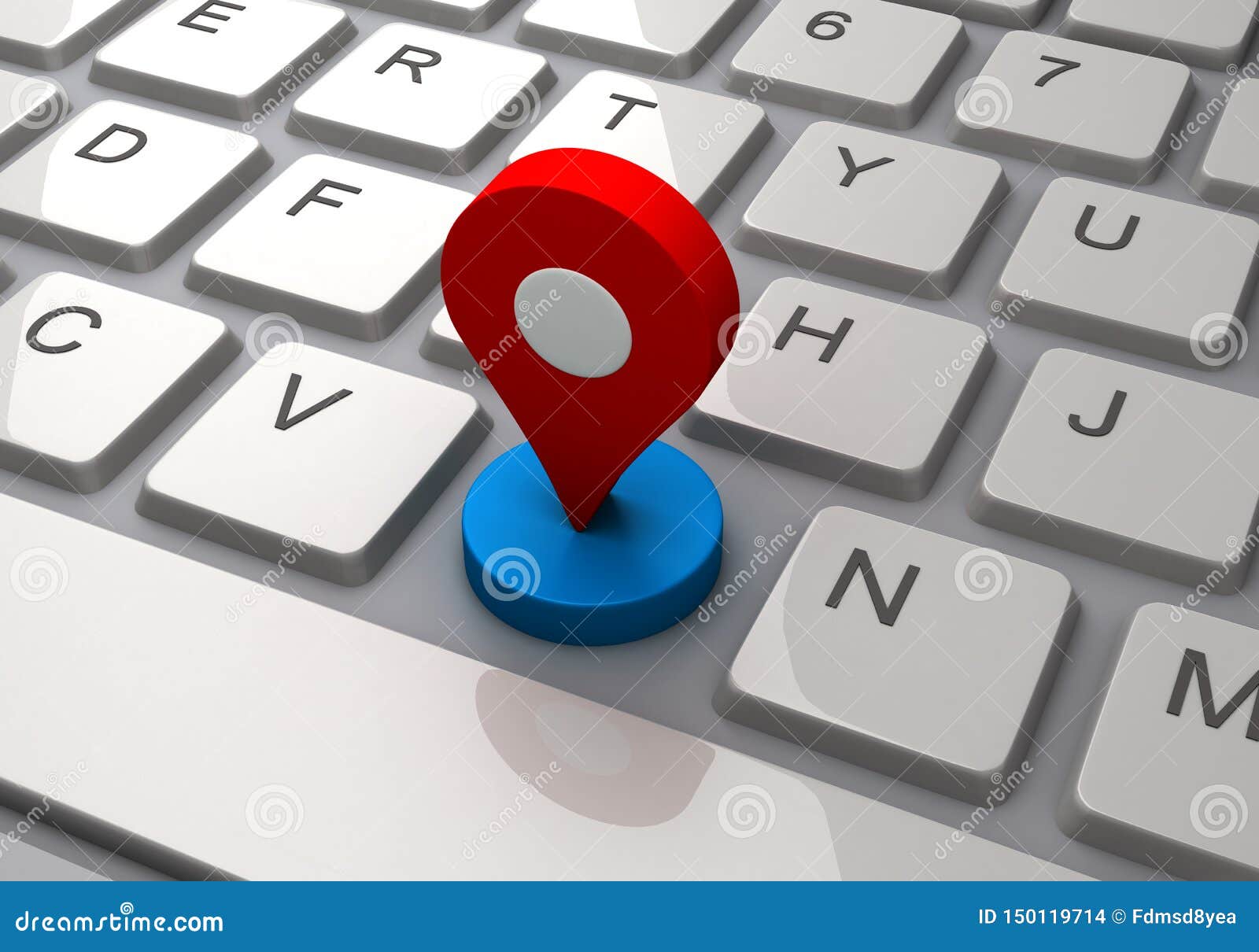 Keyboard and Map pin stock illustration. Illustration of keypad - 150119714