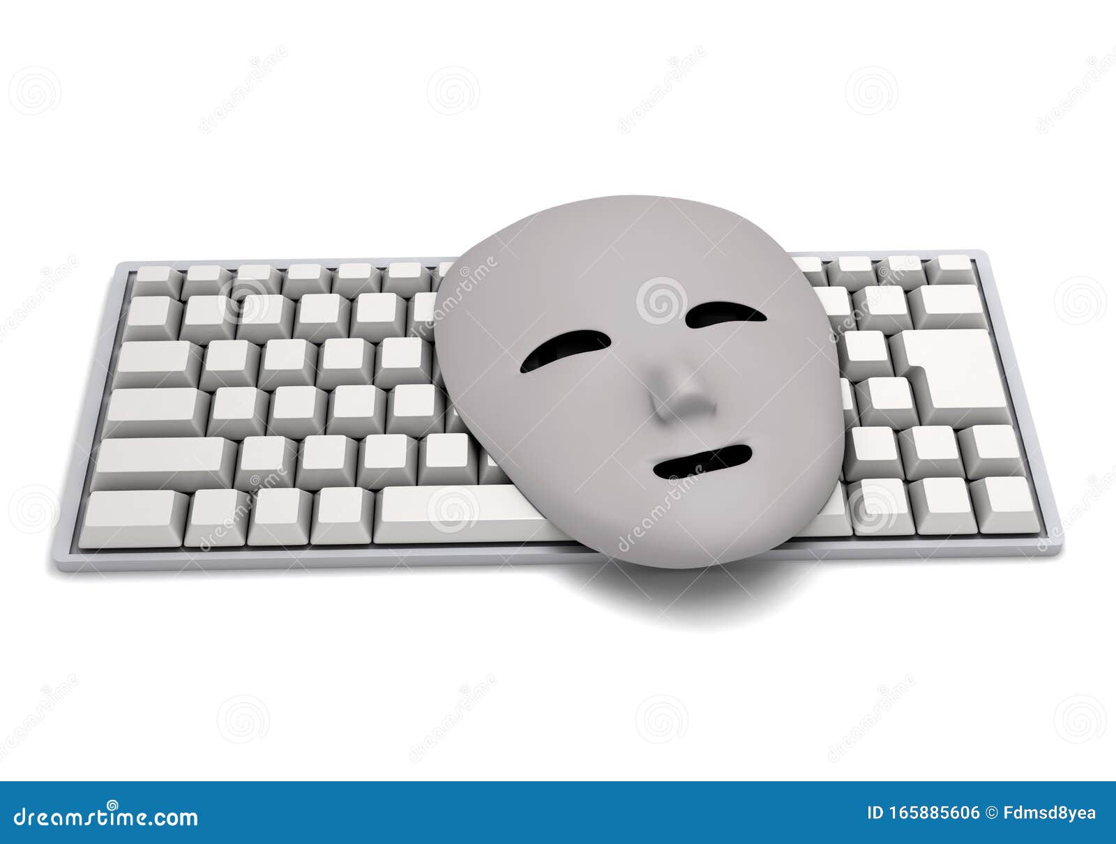 Keyboard and mask stock illustration. Illustration of graphic - 165885606