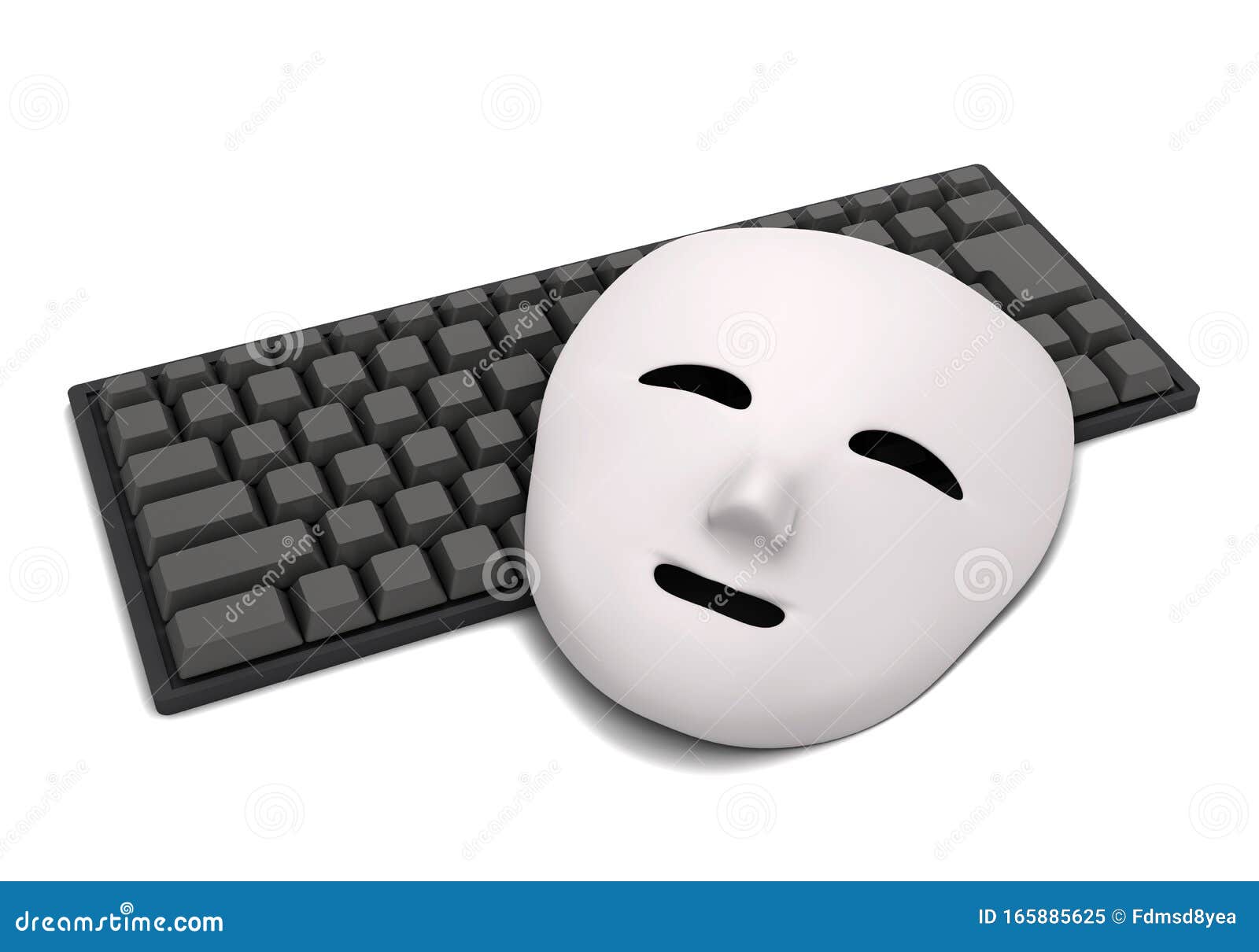 Keyboard and mask stock illustration. Illustration of graphic - 165885625