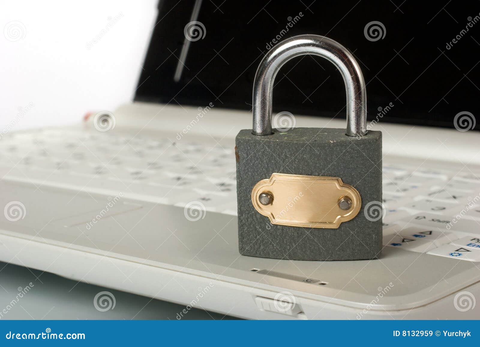 Keyboard with Metal Padlock Stock Image - Image of internet, prevention ...