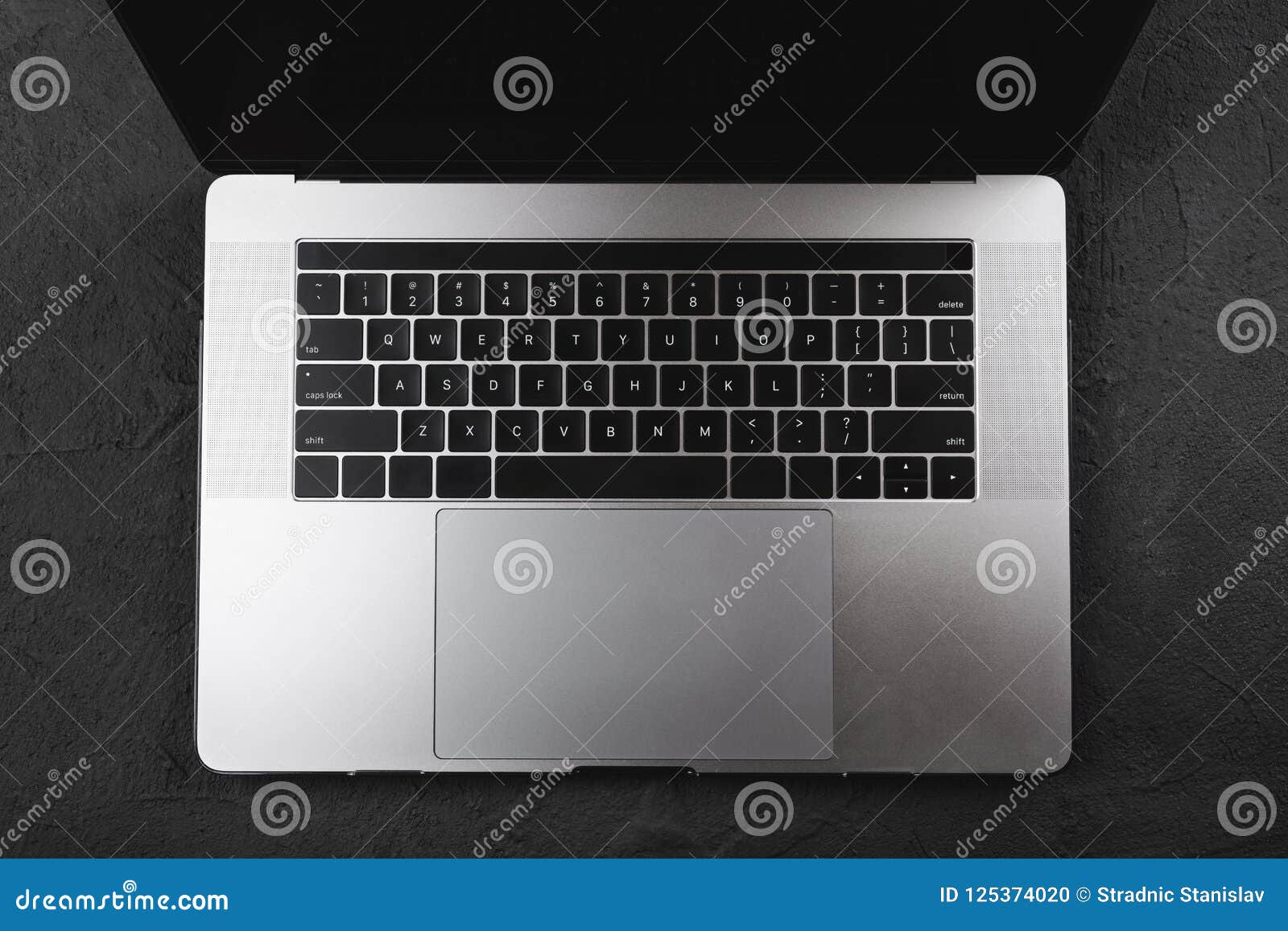 The Keyboard of a Modern Computer, Top View Stock Photo - Image of ...