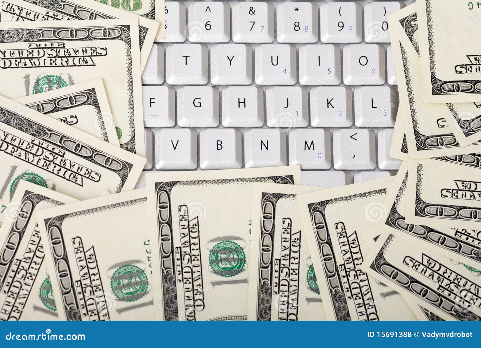 Keyboard with money stock photo. Image of background - 15691388