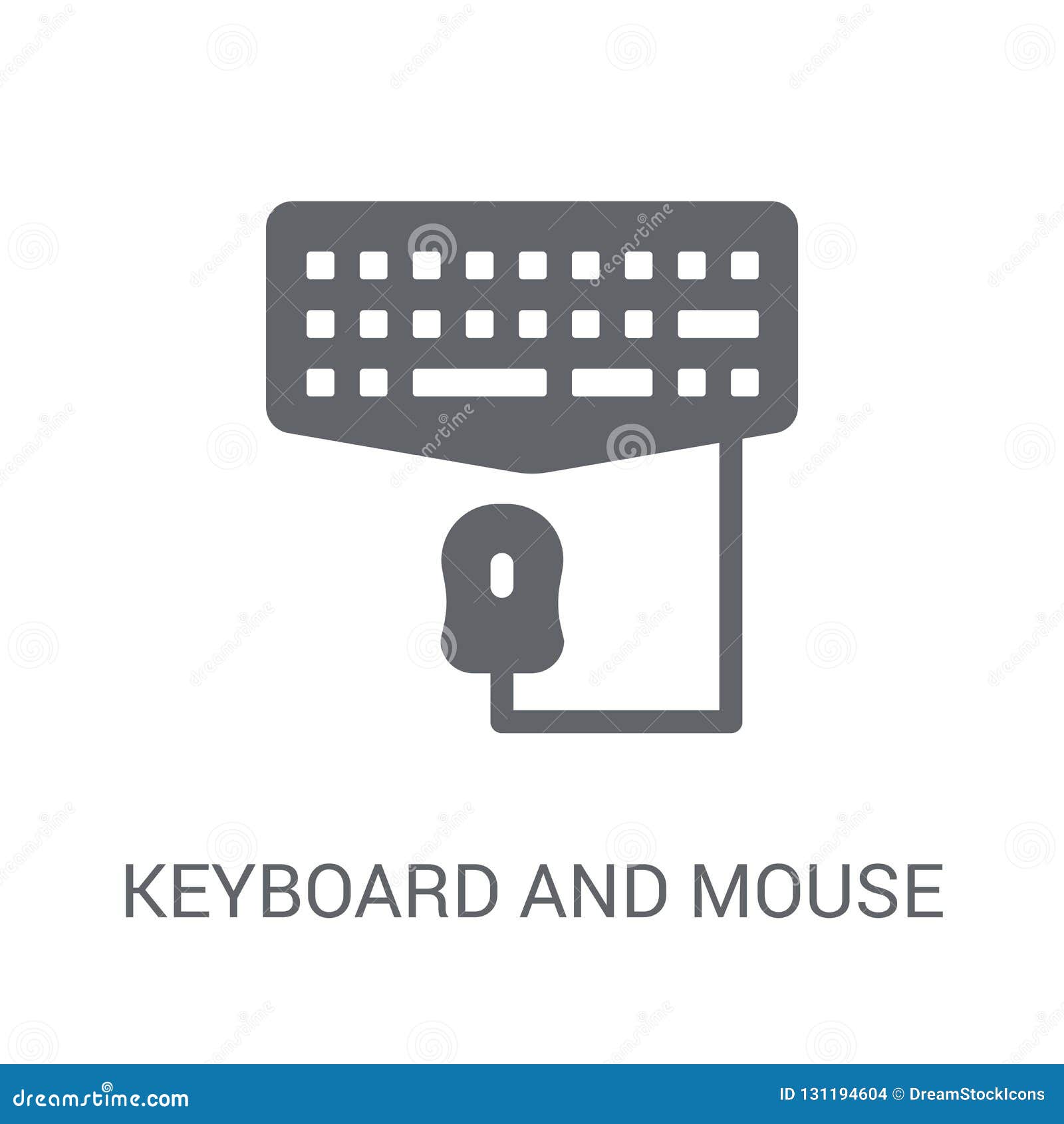 Keyboard and Mouse Icon. Trendy Keyboard and Mouse Logo Concept Stock ...