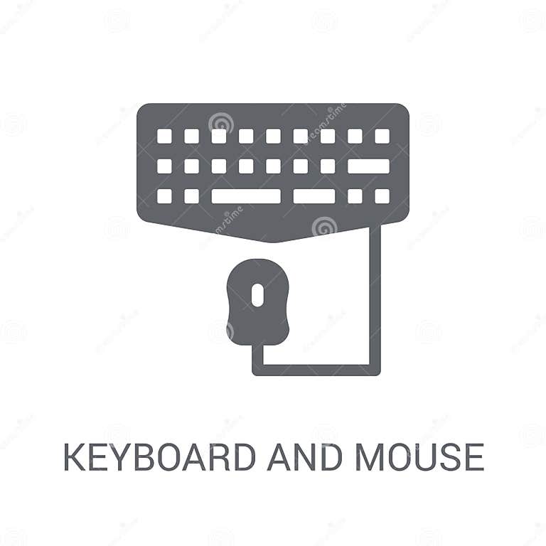 Keyboard and Mouse Icon. Trendy Keyboard and Mouse Logo Concept Stock ...