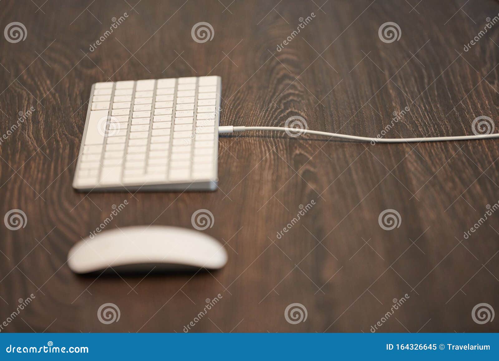 Keyboard and Mouse on Office Table. Modern Minimal Workplace for Study ...