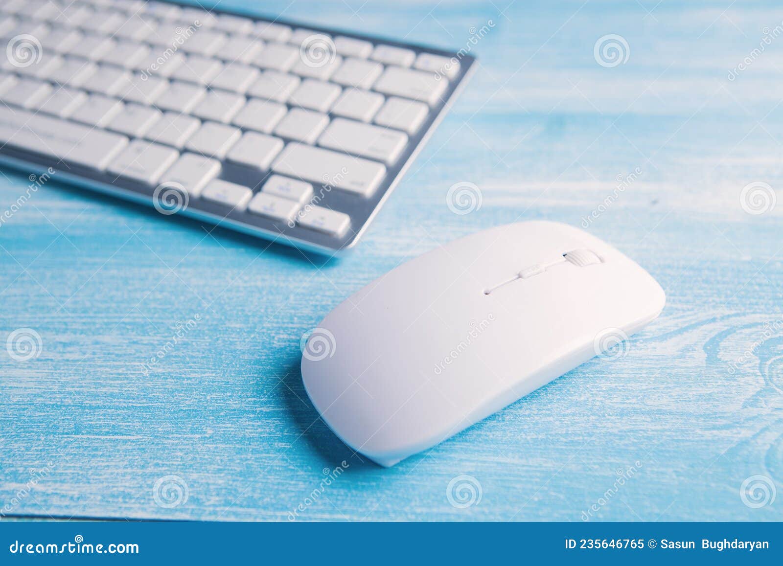 Keyboard and Mouse on the Table Stock Image - Image of digital, modern ...