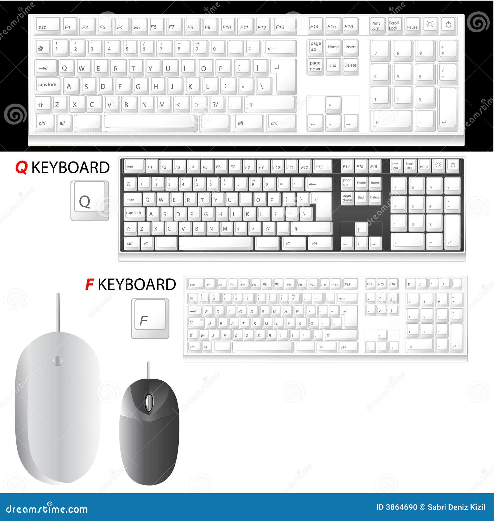 Keyboard and mouse vector stock vector. Illustration of keyboard - 3864690