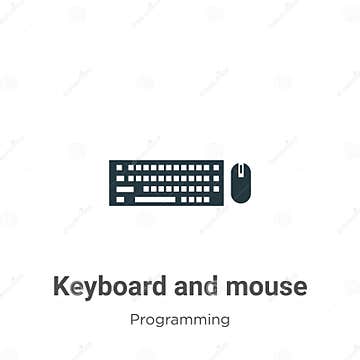 Keyboard and Mouse Vector Icon on White Background. Flat Vector ...