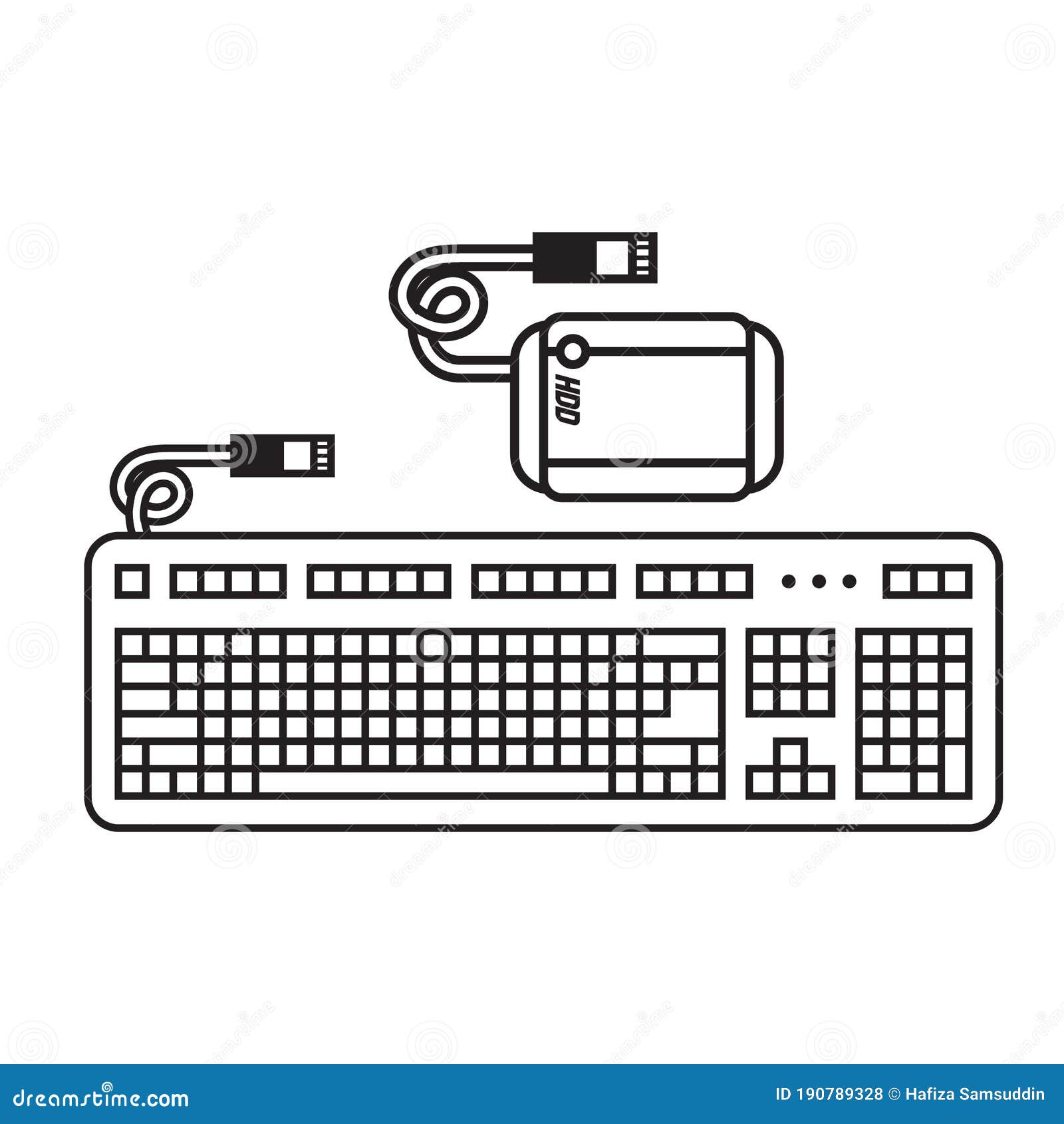 Keyboard with Mouse. Vector Illustration Decorative Design Stock Vector ...