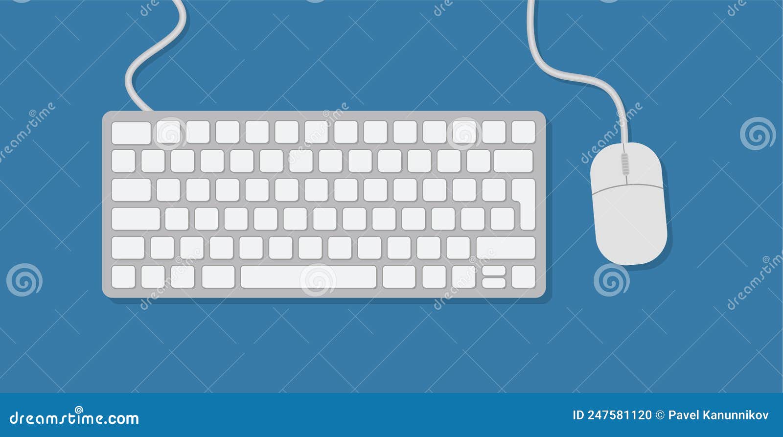 Keyboard and Mouse Vector Set. Keyboards and Mouse White Colors with ...