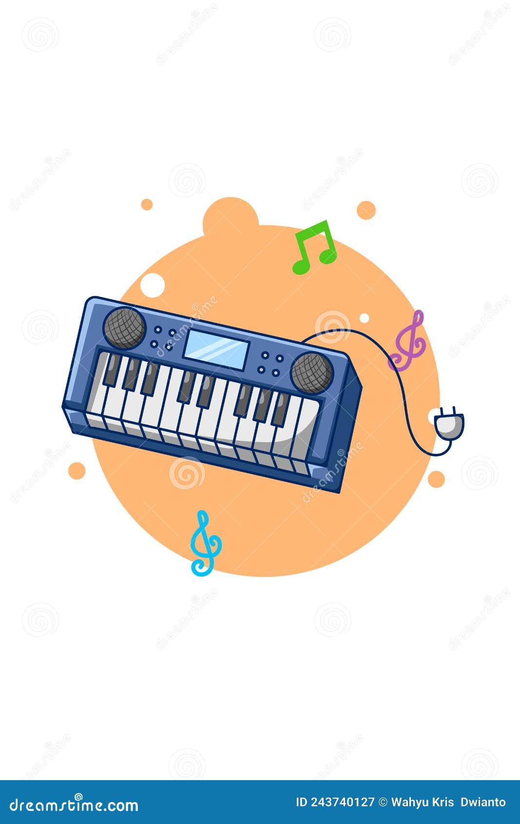 Keyboard Musical Instrument Icon Cartoon Illustration Stock Vector ...