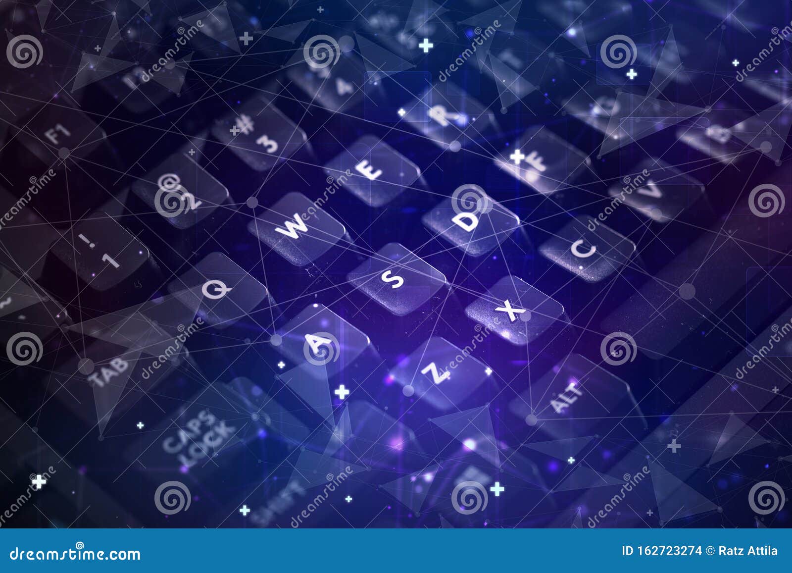 Keyboard with Network Concept Stock Photo - Image of keyboard, collect ...