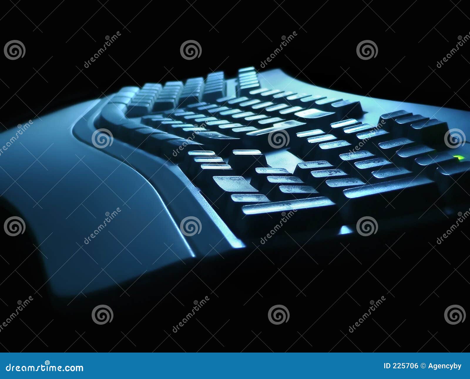 Keyboard night view stock photo. Image of blue, letters - 225706