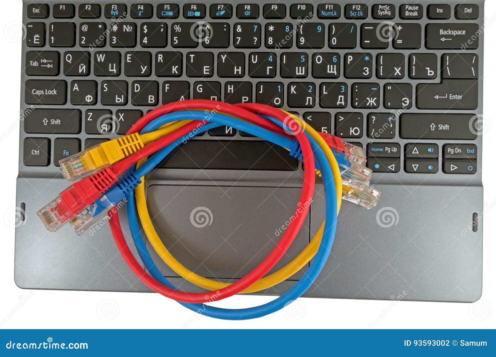 Keyboard of notebook stock photo. Image of electronics - 93593002