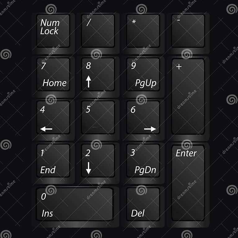 Keyboard Num Lock Vector Illustration Stock Vector - Illustration of ...