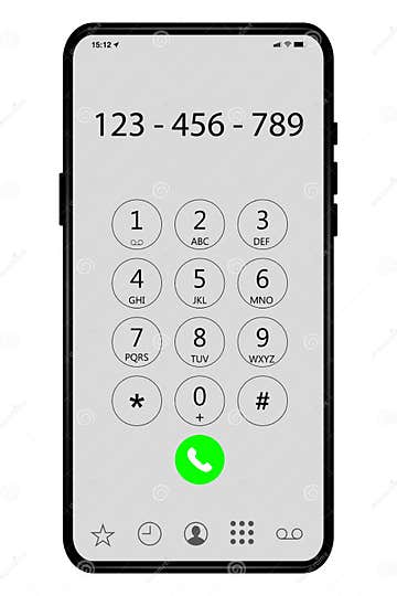 Keyboard with Numbers and Letters on the Phone Screen. User Interface ...