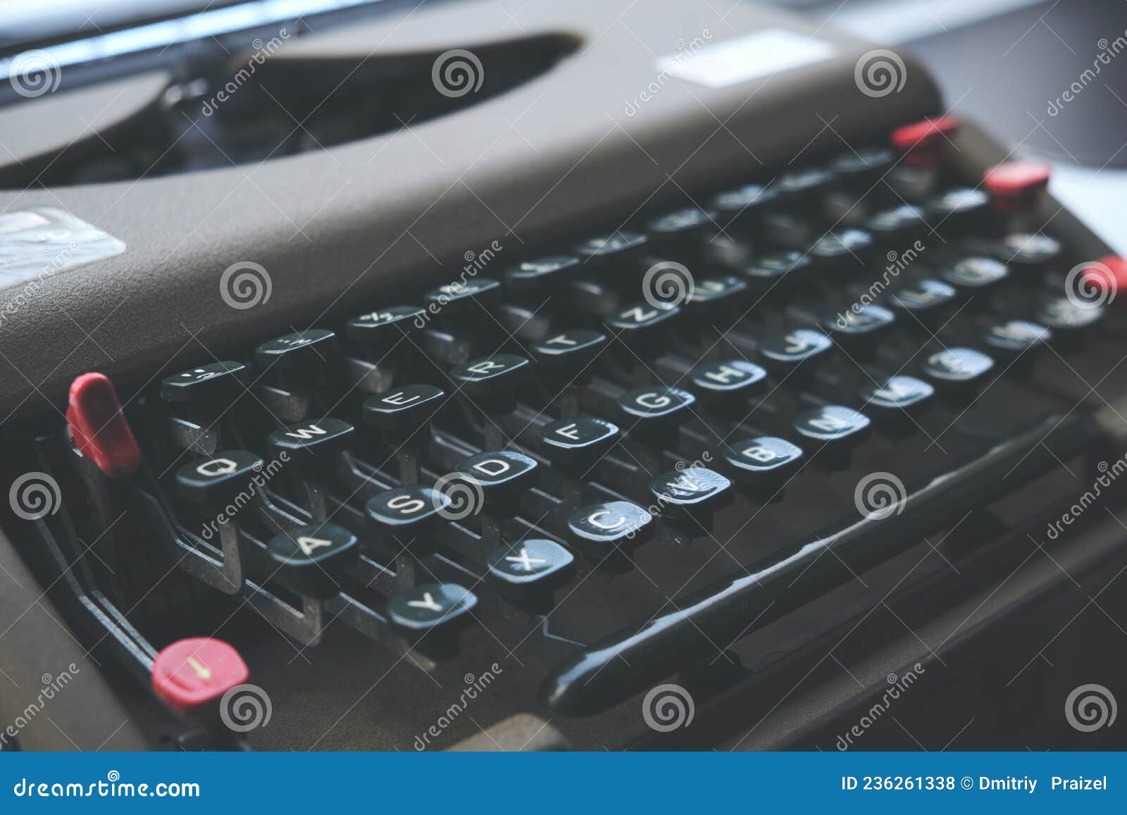 Keyboard of an Old Retro Typewriter Style and Vintage, Close Up Stock ...