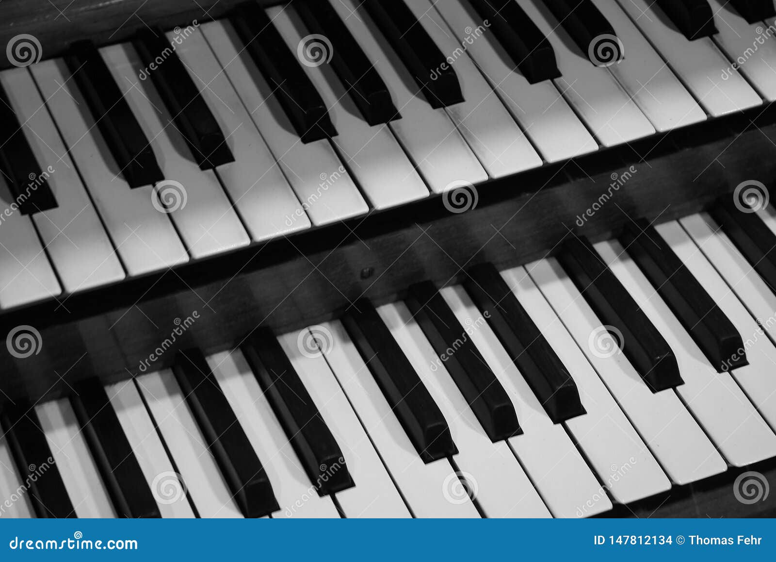 Keyboard of an organ stock photo. Image of background - 147812134